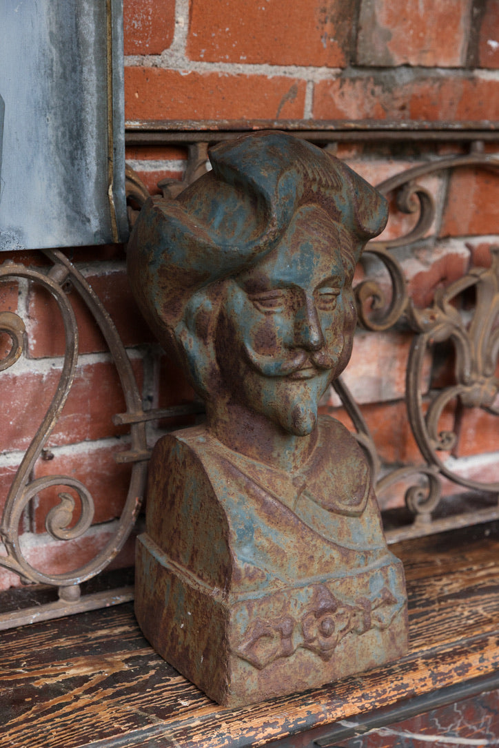 Vintage French Cast Iron Musketeer Bust – French & Sons
