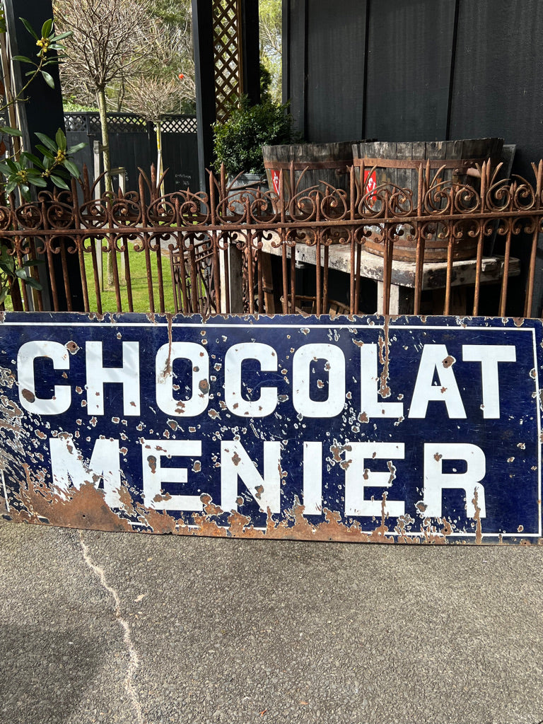 Original French 1920's Enamel Chocolat Menier Sign – French & Sons