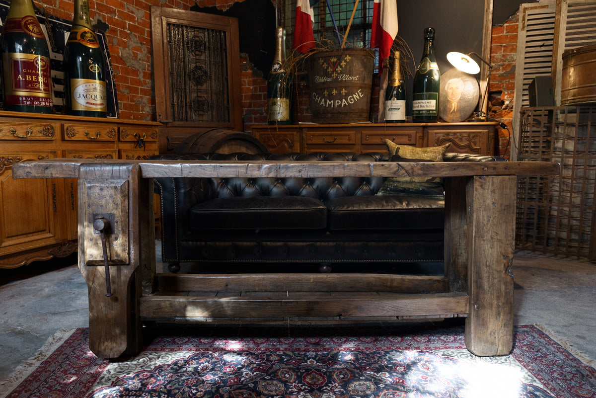 19th Century French Workbench - Elm – French & Sons