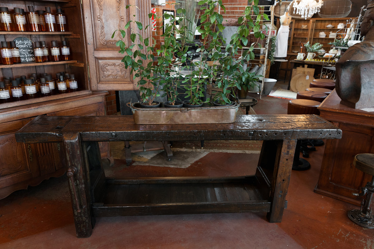 Magnificent French 1930's Walnut Workbench – French & Sons