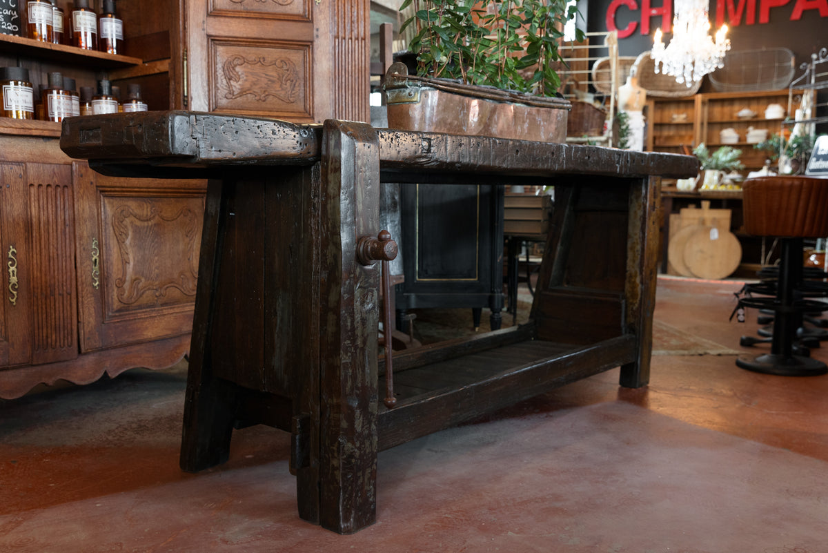 Magnificent French 1930's Walnut Workbench – French & Sons