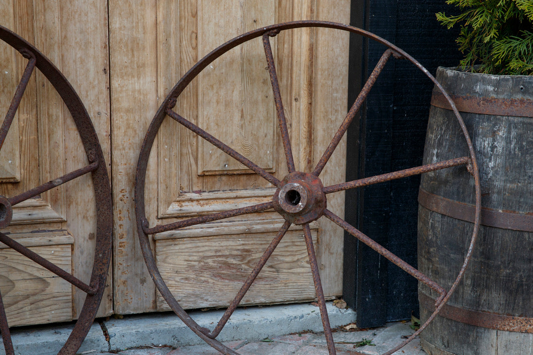Vintage French Iron Cart Wheels – French & Sons